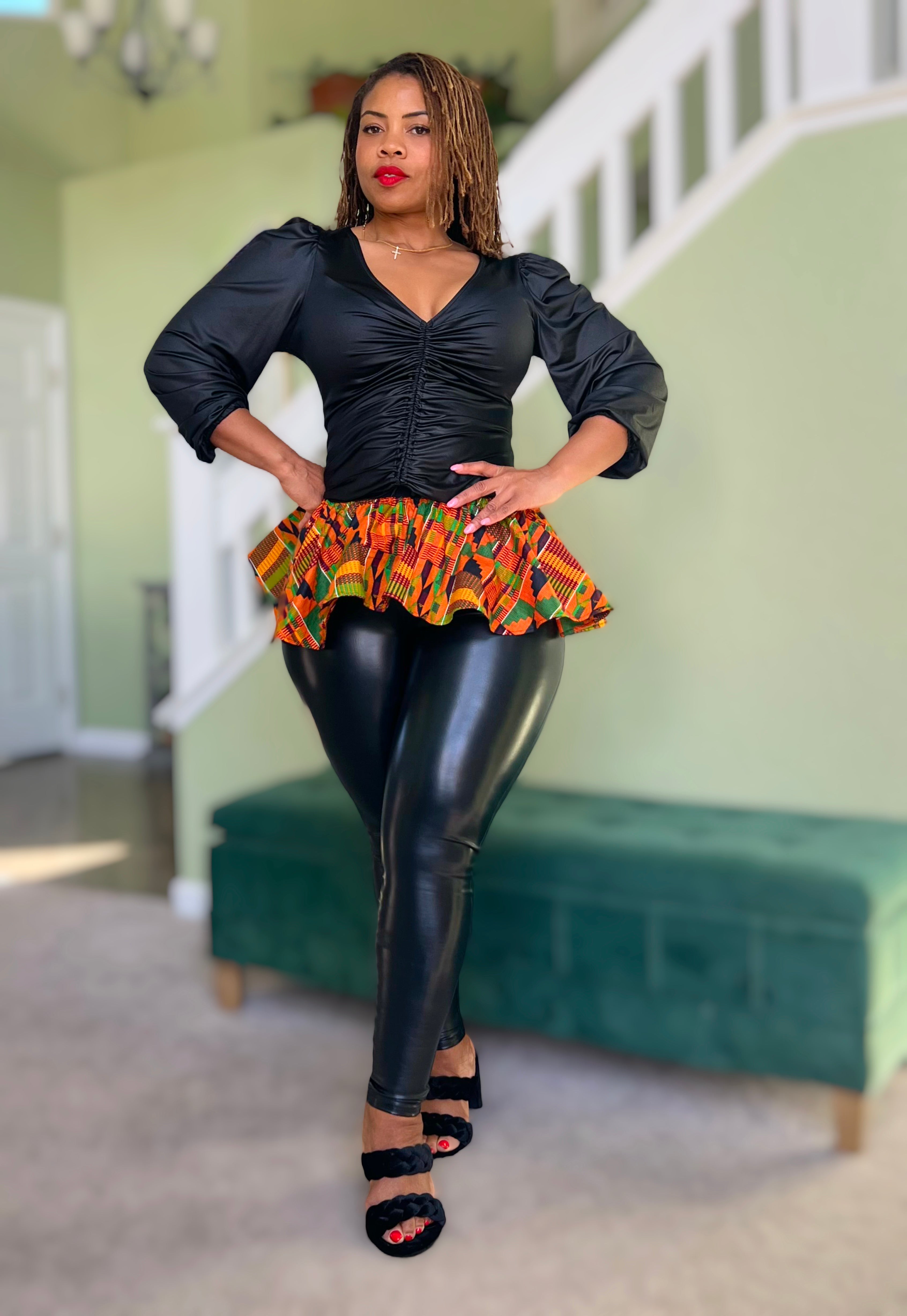Adwinasa “Keepin’ it Modest” Peplum – Lola's African Apparel